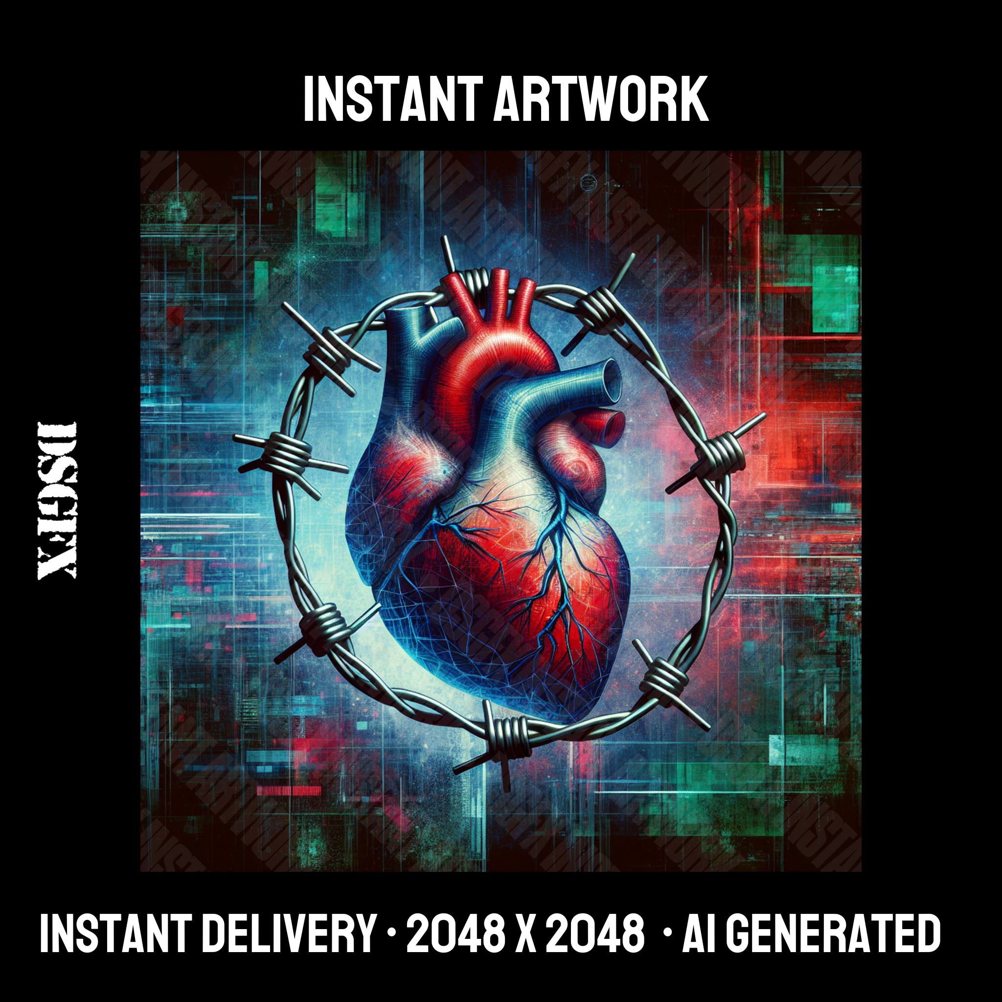 Encaged Heart Artwork – DontSleepGFX